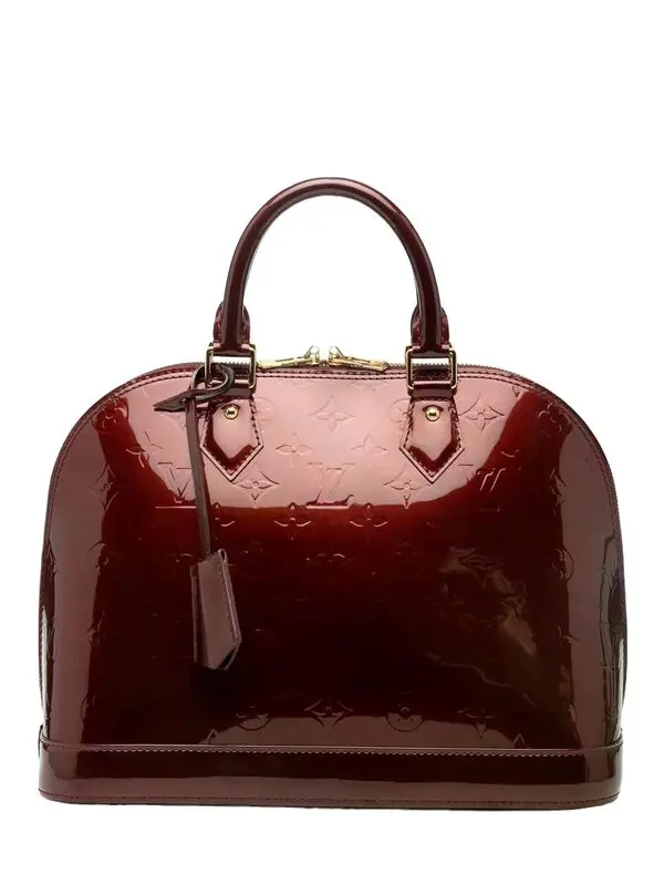 LOUIS VUITTON Monogram Vernis Alma Pm Handbag - Red