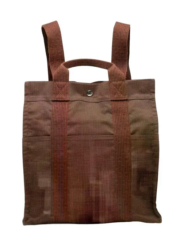 Hermès Herline Mm Canvas Backpack - Brown