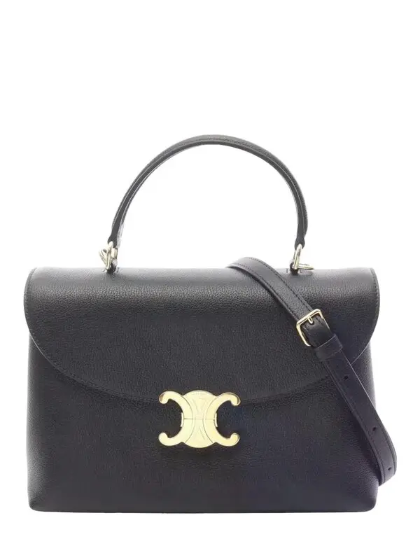 Celine 2010-2026 Medium Supple Grained Calfskin Nino Satchel - Black