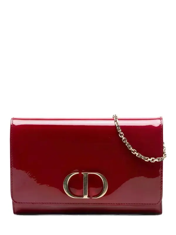 Dior 2020 30 Montaigne Wallet On Chain - Red