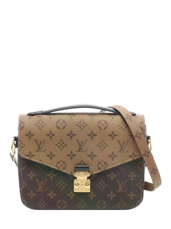 LOUIS VUITTON 2010-2026 Monogram Reverse Pochette Metis Satchel - Brown