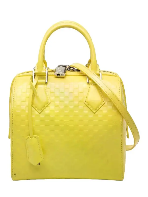 LOUIS VUITTON Damier Facette Speedy Cube Pm Satchel - Yellow