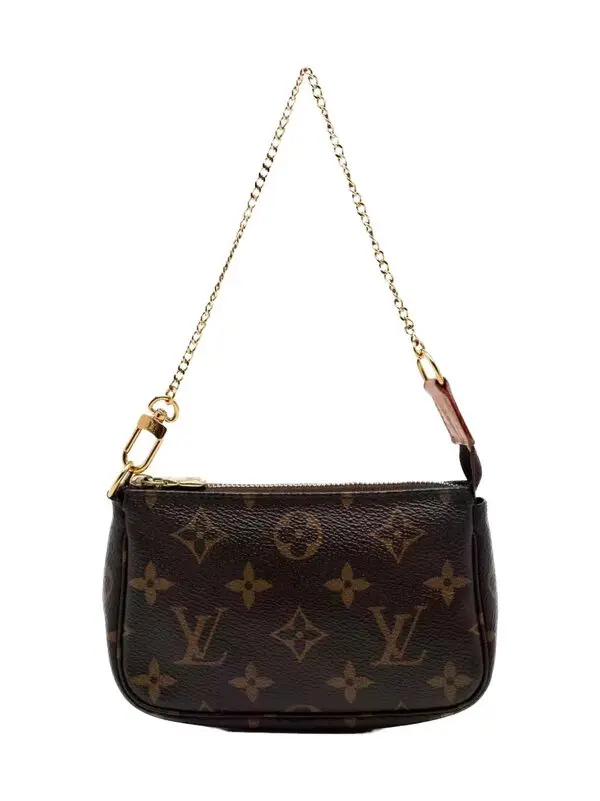 LOUIS VUITTON Monogram Mini Pochette Accessoires Handbag - Brown