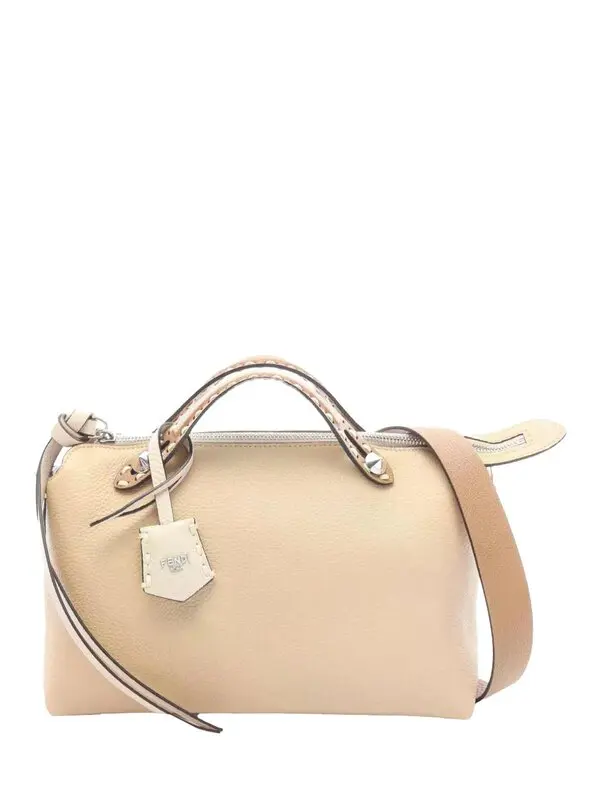 Fendi 2010-2026 Medium Grained Leather Selleria The Way Satchel - Neutrals