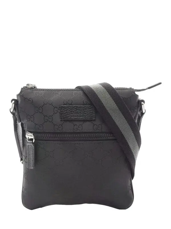 Gucci 2000-2015 Gg Nylon Web Crossbody Bag - Black