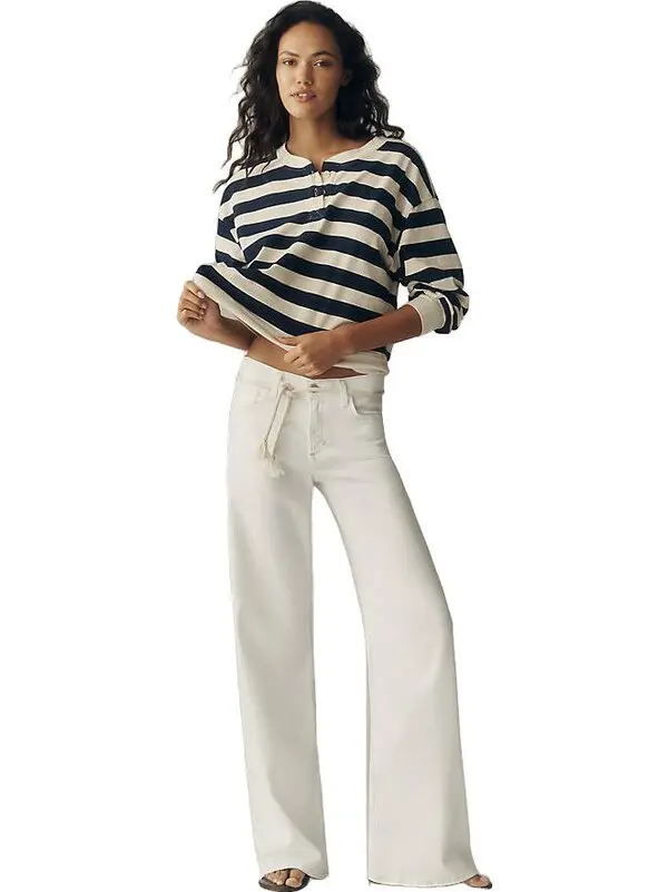 Joe's Jeans Lou Lou Low-rise Wide-leg Jeans - White