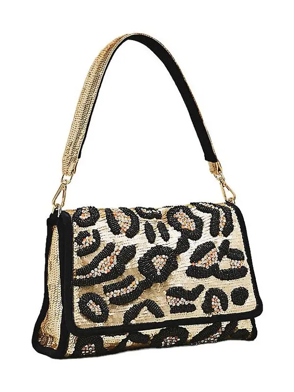 Maeve Audra Embellished Shoulder Bag - Neutral Pattern