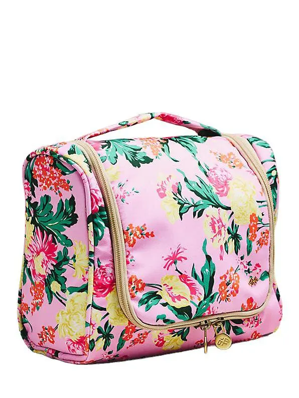 PQ Petal Hanging Toiletry Bag - Pink Floral