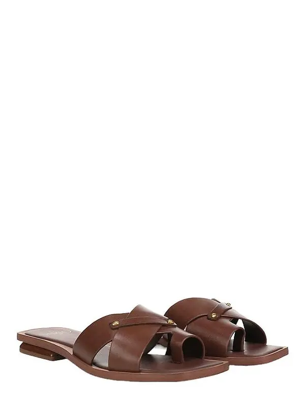 Franco Sarto A-etta Toe-loop Slides - Brown