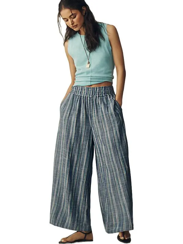 THE SOMERSET COLLECTION BY ANTHROPOLOGIE The Somerset Collection Pull-on Pants - Blue Pattern
