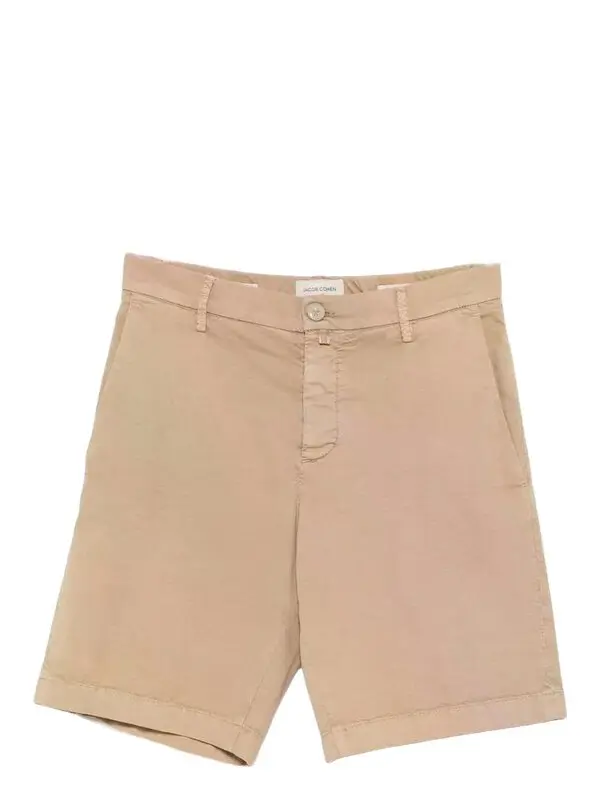 Jacob Cohen Logo Patch Straight Leg Shorts - Neutrals