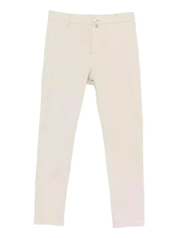 Jacob Cohen Logo-patch Button-fastening Trousers - Neutrals