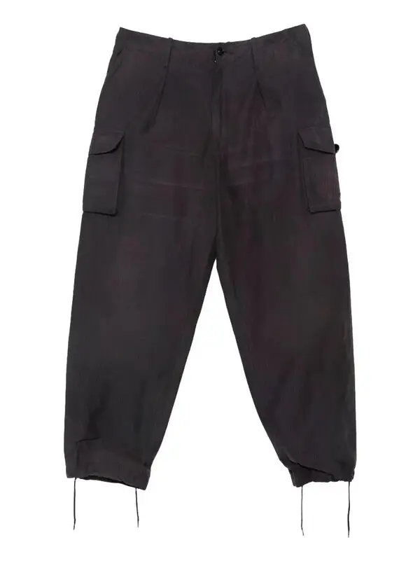 MAISON MARGIELA Cargo-pockets Tapered Trousers - Black