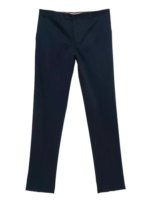 Canali Tailored Straight-leg Trousers - Blue