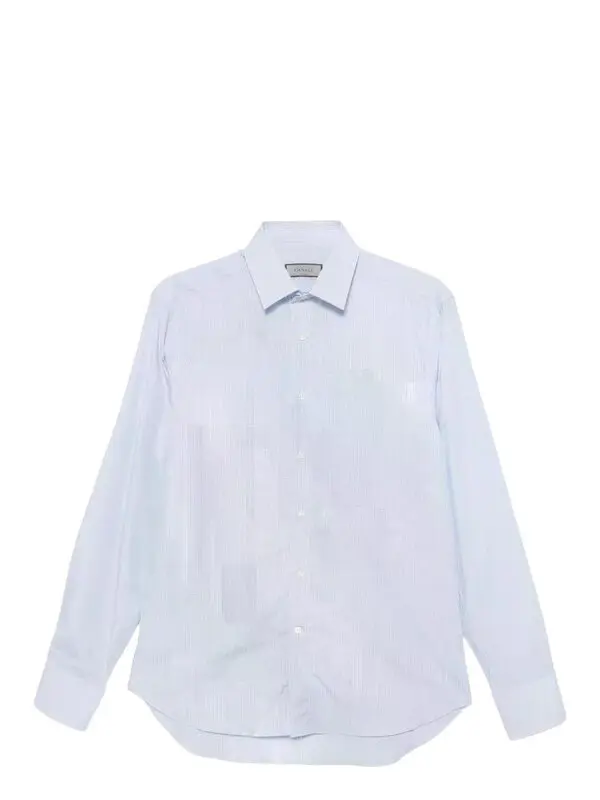 Canali Micro-check Shirt - Blue