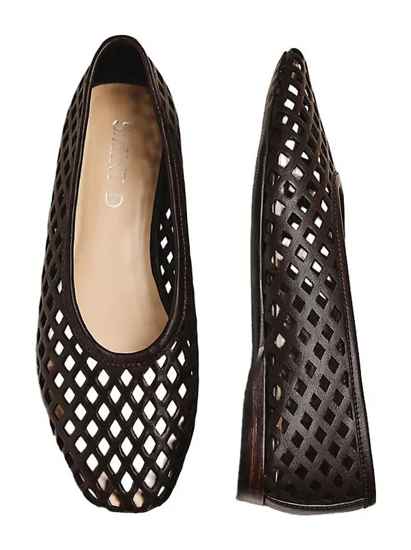 SILENT D Lay Woven Flats - Dark Brown