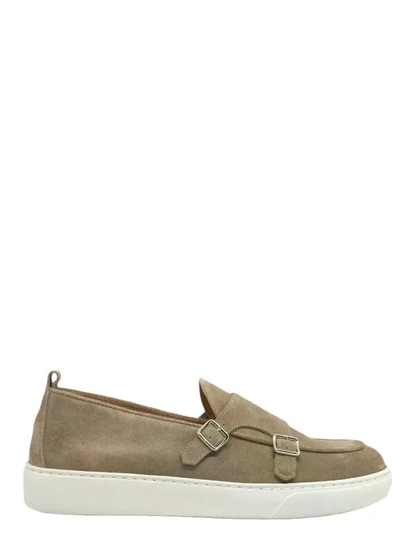 HENDERSON BARACCO Double-strap Suede Loafers - Neutrals