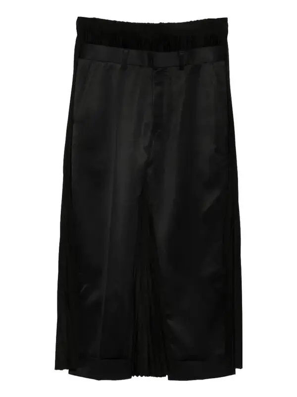 Junya Watanabe Pleated Panel Trousers - Black