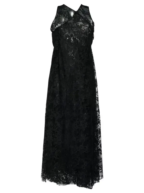 Junya Watanabe Floral-lace Maxi Dress - Black
