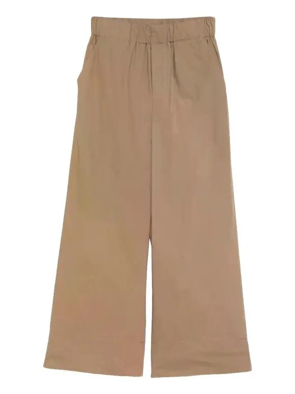 SUSANNE BOMMER Elasticated Waistband Wide-leg Trousers - Neutrals