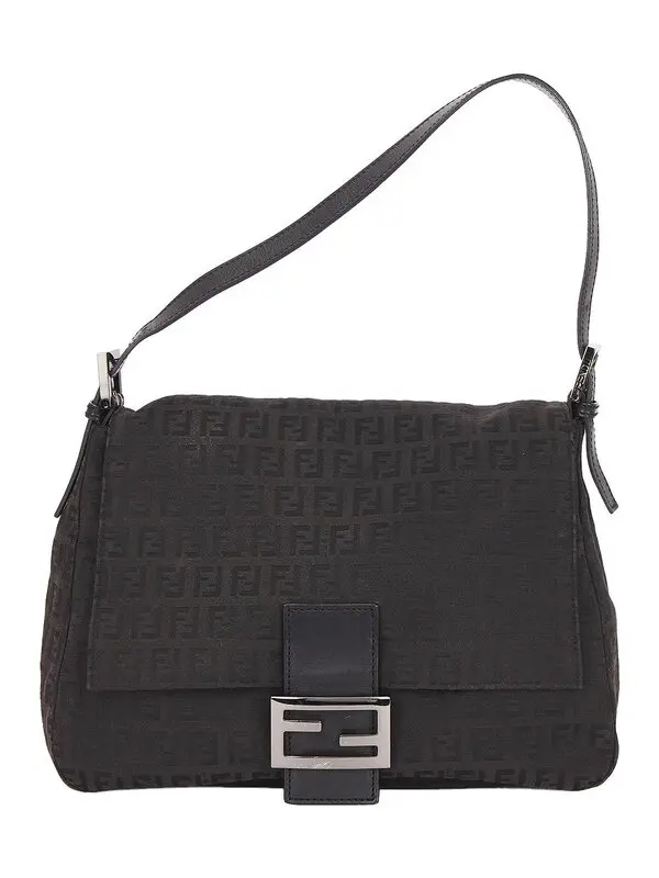 Fendi Zucchino Mama Baguette Shoulder Bag - Brown
