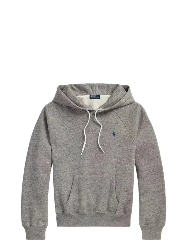 Polo Ralph Lauren Shrunken Fit Fleece Hoodie - Grey