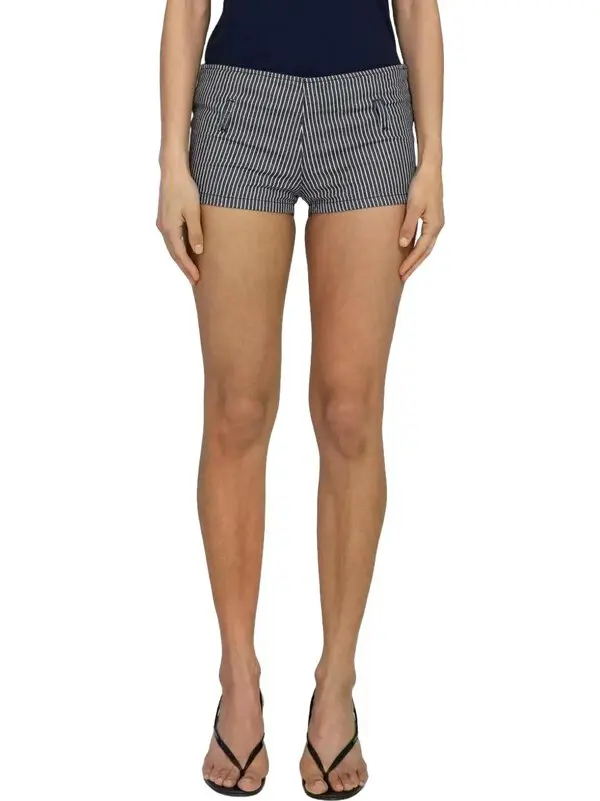 Gimaguas Pinstripe-pattern Mini Shorts - Blue