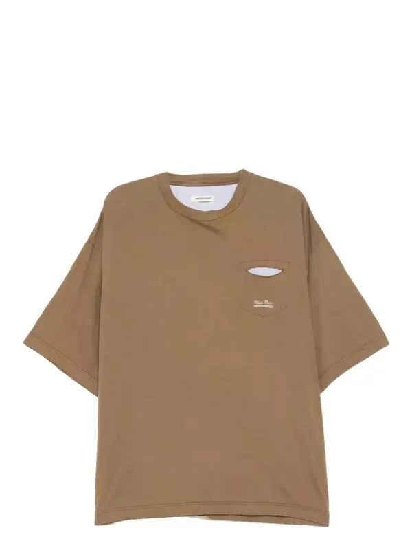 Undercover Panelled T-shirt - Brown