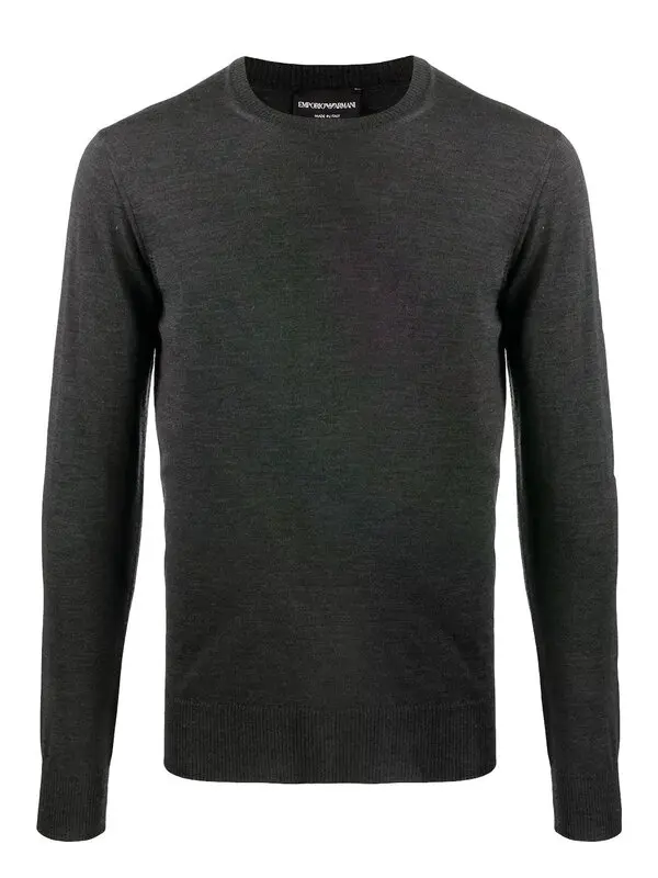 Emporio Armani Virgin Wool-blend Jumper - Grey