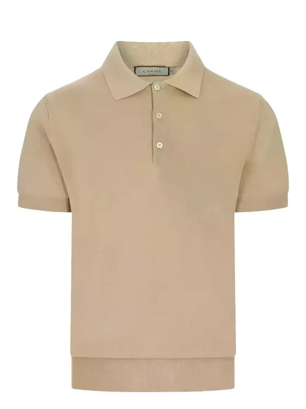 Canali Short-sleeve Polo Shirt - Neutrals