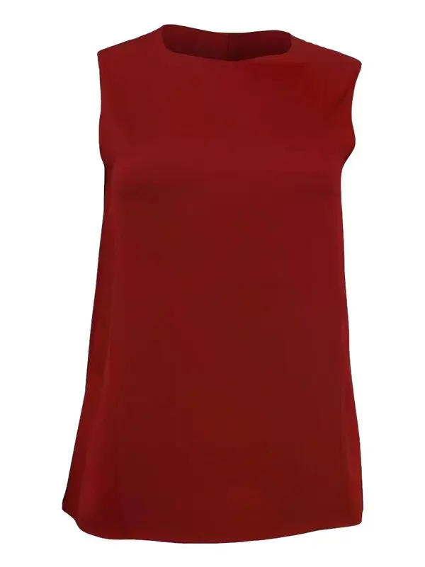 Theory Sleeveless Silk Tank Top - Red