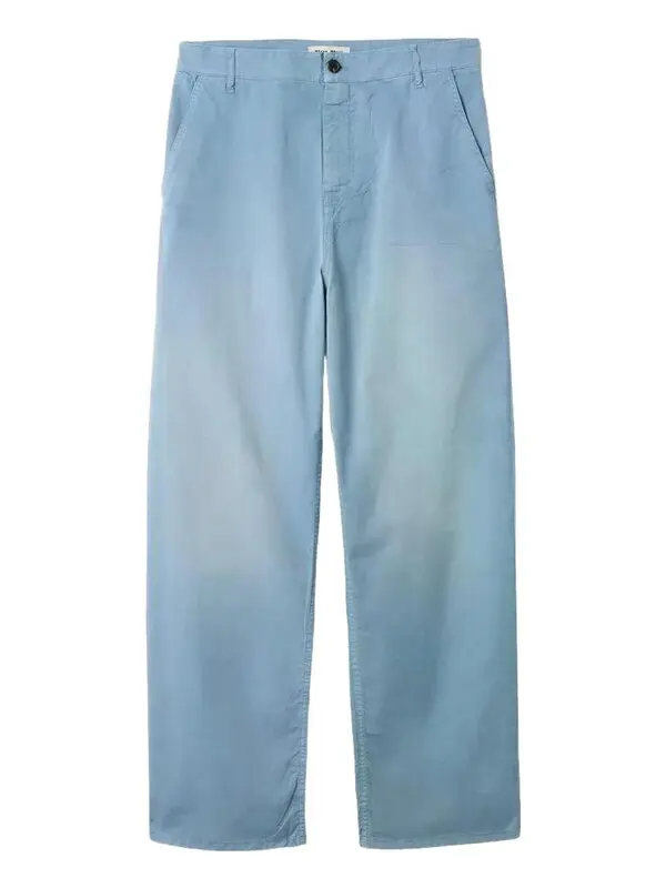 Miu Miu Garment-dyed Twill Trousers - Blue