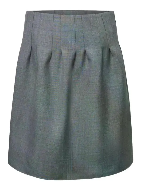 SHUSHU/TONG Low-waist Pleated Skirt - Grey