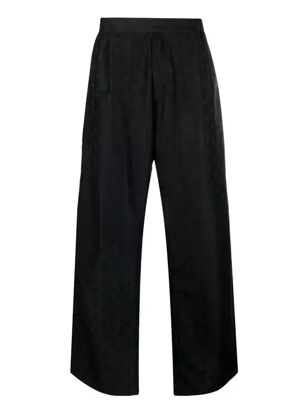 GMBH Hammer-jacquard Straight-leg Trousers - Black