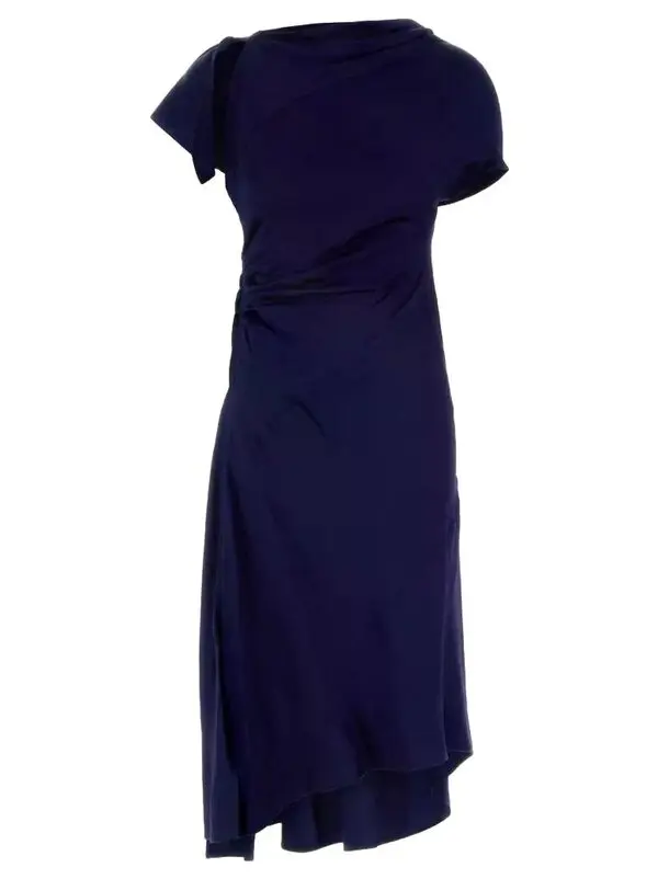Victoria Beckham Asymmetric Twist Dress - Blue