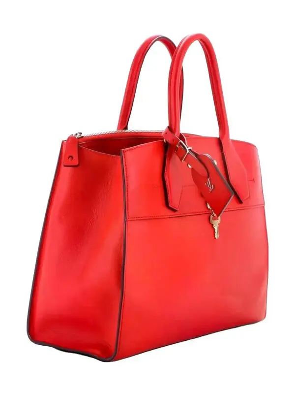 LOUIS VUITTON City Steamer Mm Tote Bag Leather - Red