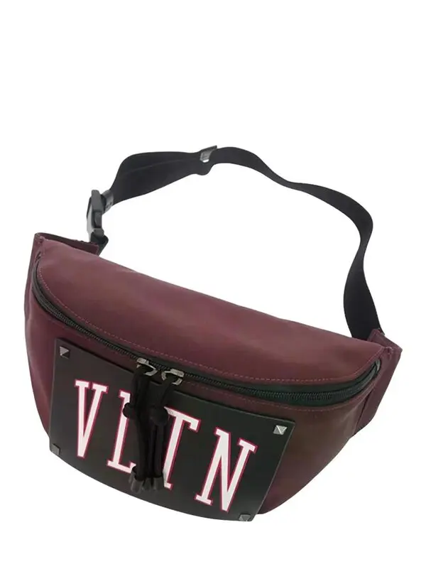 Valentino Garavani Nylon And Leather Vltn Rockstud Belt Bag - Red