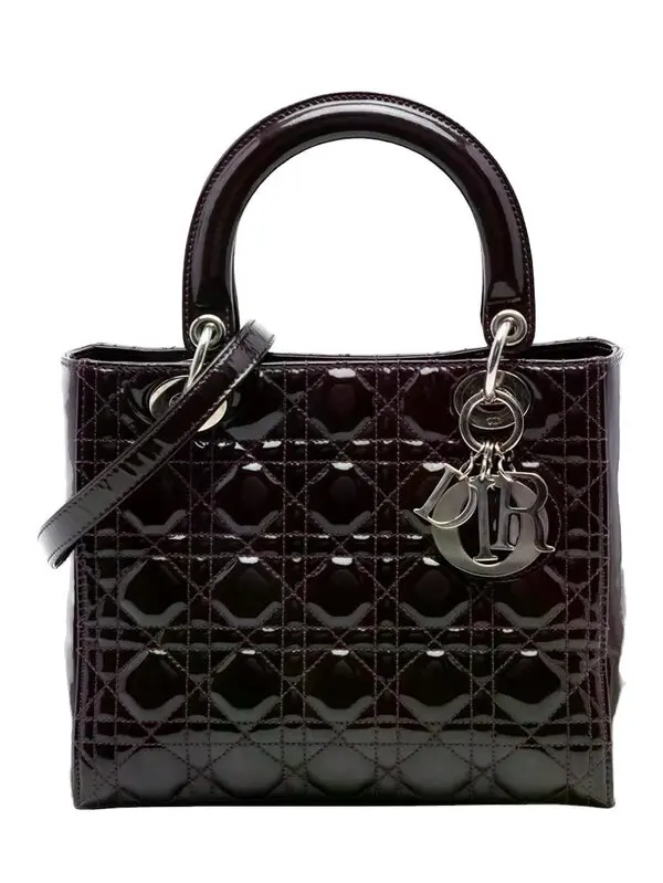 Dior 2009 Medium Lady Satchel - Purple