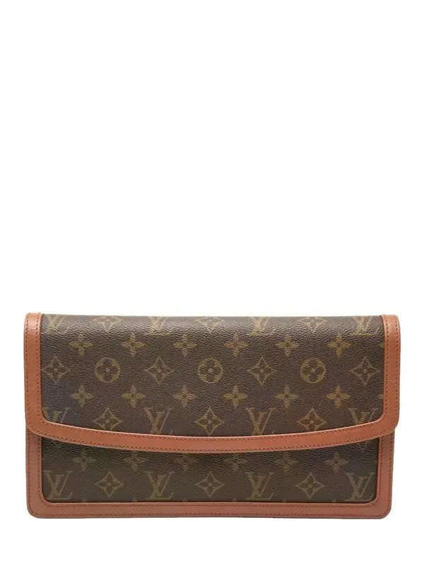 LOUIS VUITTON 1992 Monogram Pochette Dame Gm Clutch - Brown
