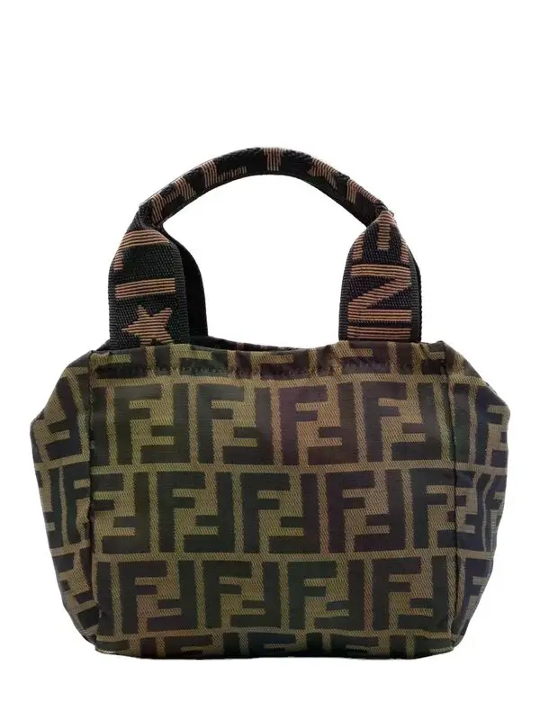 Fendi 2000-2010 Mini Zucca Canvas Handbag - Brown