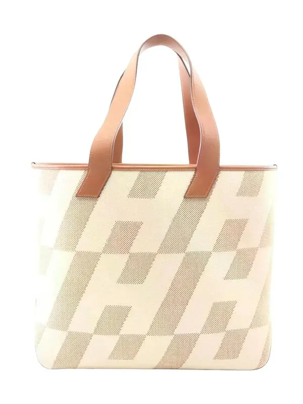 Hermès 2021 Toile H And Swift Cabas H En Biais Gm Tote Bag - Neutrals