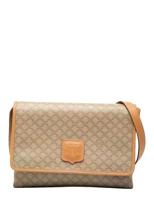 Celine 2011 Macadam Coated Canvas Crossbody Bag - Neutrals