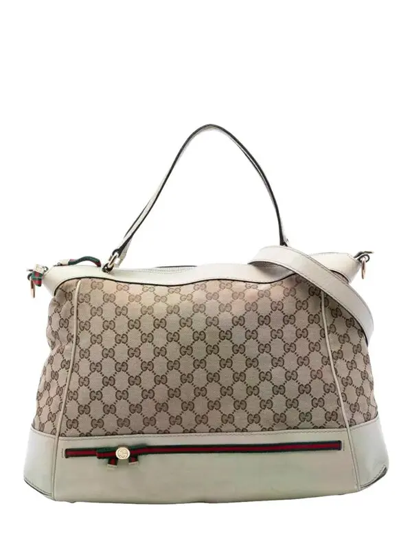 Gucci Gg Canvas Web Mayfair Satchel - Neutrals