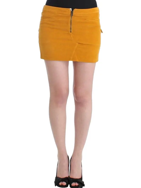 Costume National Corduroy Mini Skirt - Yellow