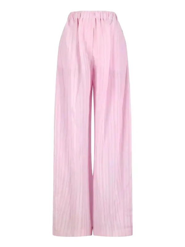 THELATEST Striped Wide-leg Trousers - Pink
