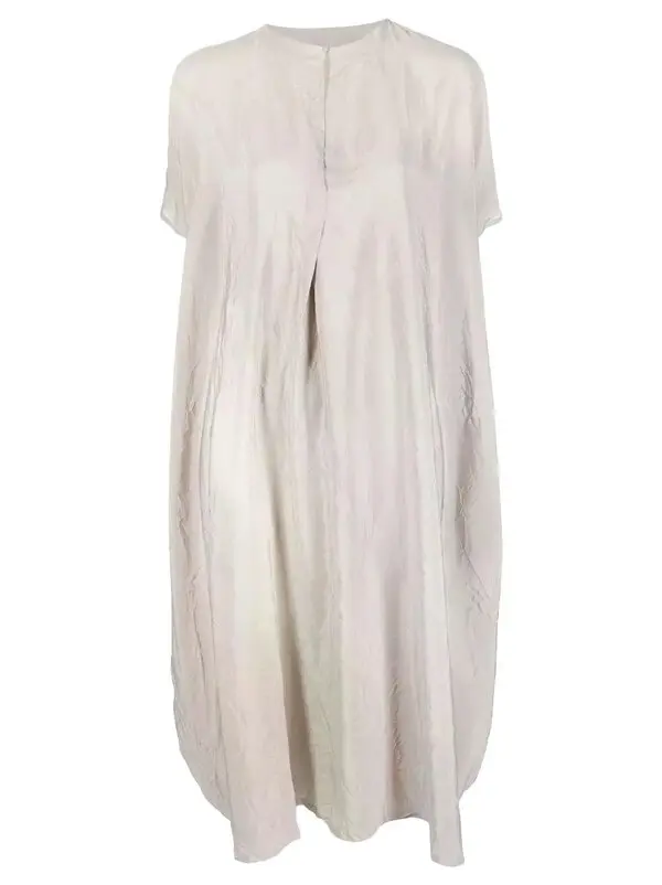 DANIELA GREGIS Silk Midi Shirt Dress - Grey