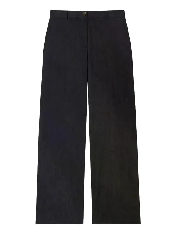 Paul Smith Seersucker Wide Leg Trousers - Blue