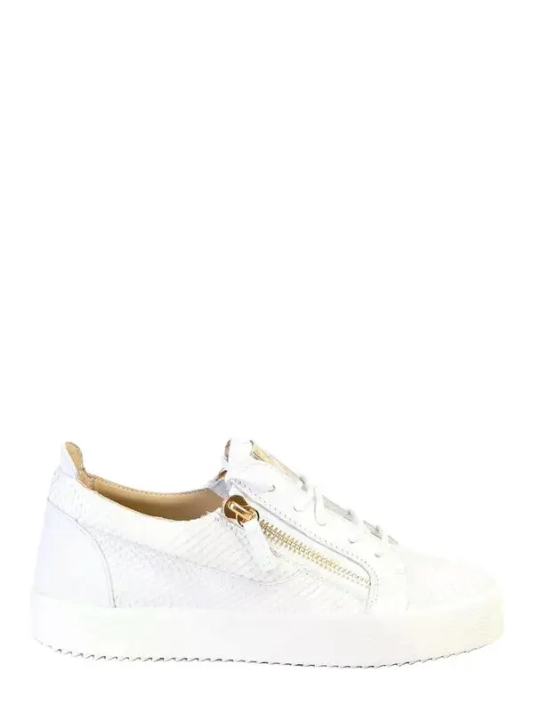 GIUSEPPE ZANOTTI Nicki Snake-effect Sneakers - Black