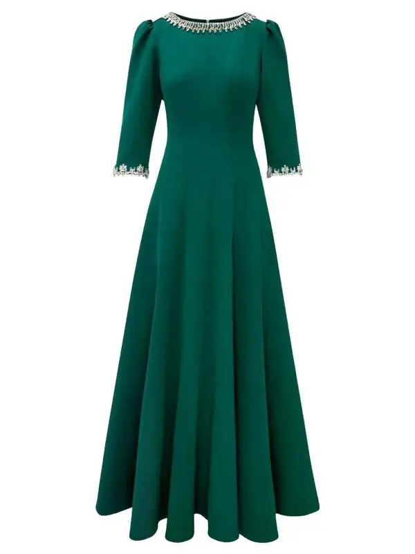 COPURS Elira Crystal-embellished Dress - Green
