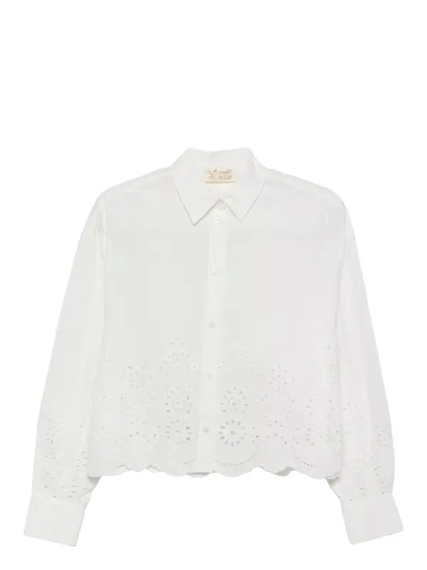 MC2 SAINT BARTH Oriane Scalloped-hem Shirt - White